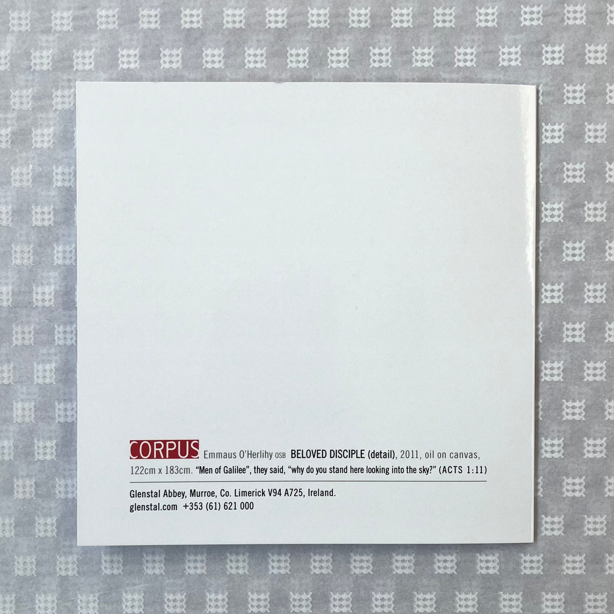 'Beloved Disciple' card – Glenstal Abbey